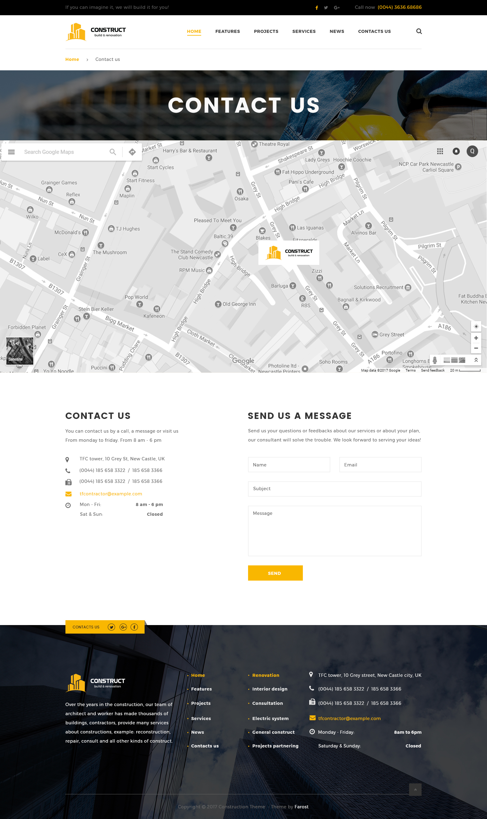 Construct - Construction PSD Template by Farost | ThemeForest